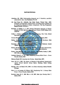 SENSITIVITAS DAN SPESIFISITAS METODE ELISA TERHADAP METODE ELFA PADA PEMERIKSAAN HEPATITIS B ...